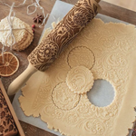 Embossed Rolling Pin | Handmade | Solid Wood | Add Magic to Baking ...