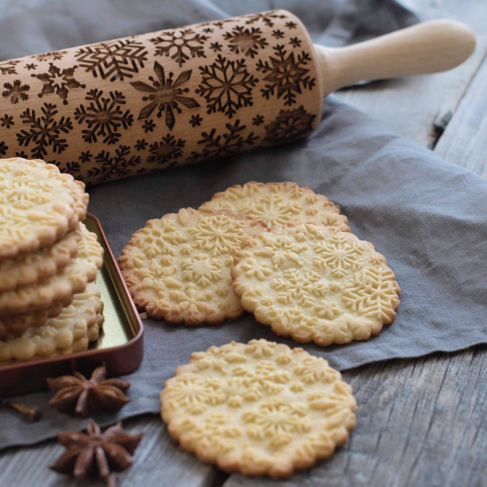 Embossed Rolling Pin | Handmade | Solid Wood | Add Magic to Baking ...